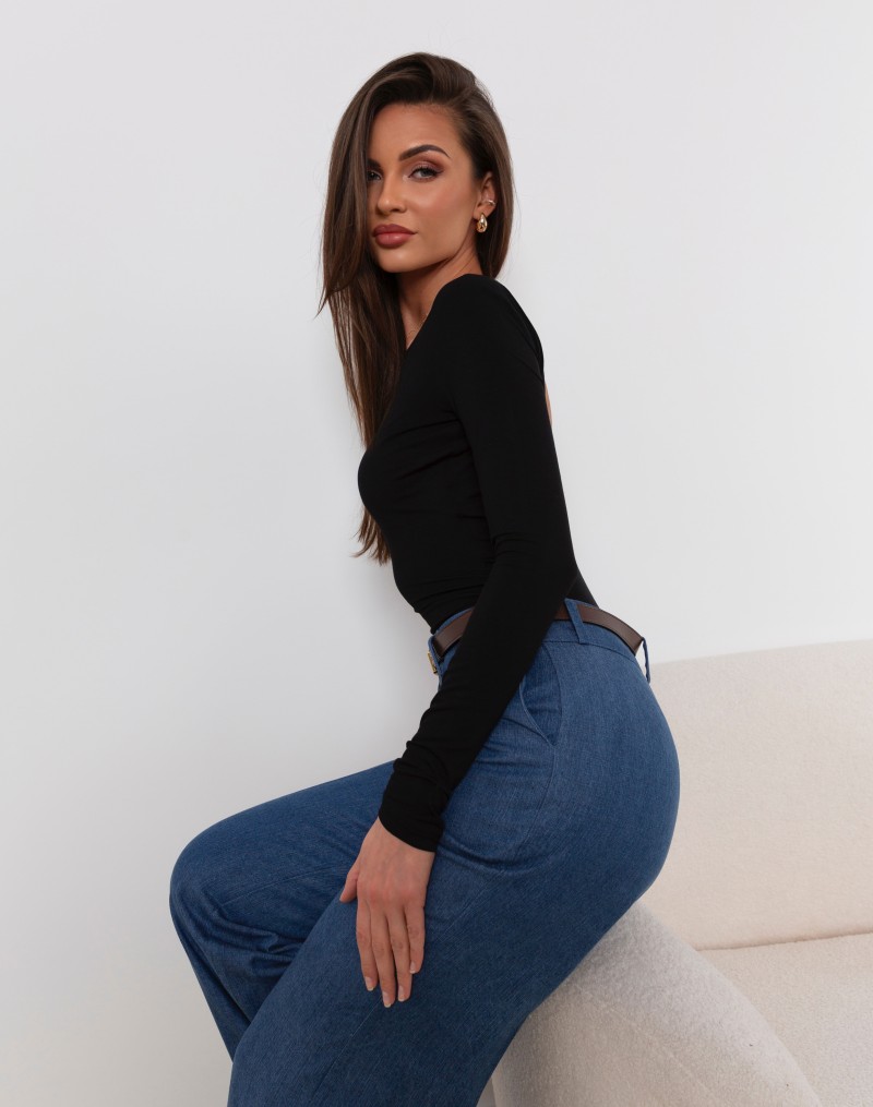 Dzianinowe body z odkrytymi plecami